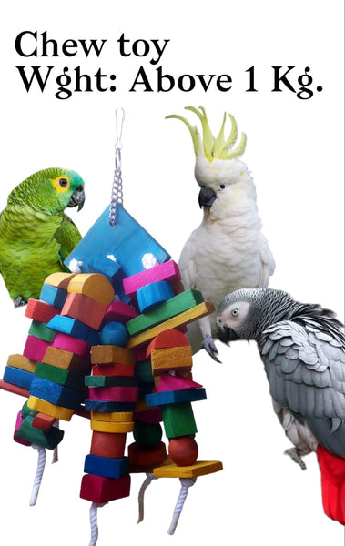 Heavy Wooden Chewing Toy – Ishika Bird Toys